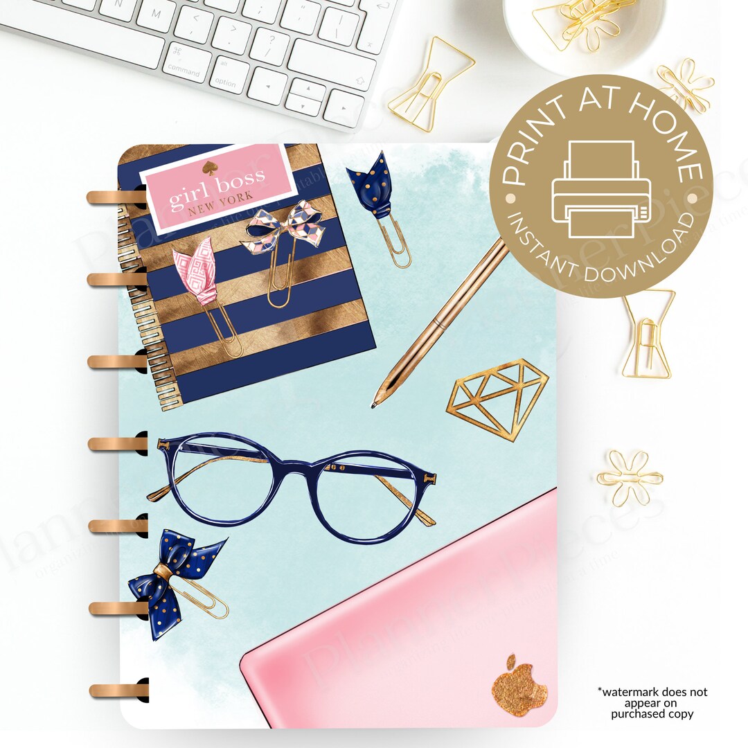Fashion Planner Cover Printable, Planner Cover for Happy Planner, Girl ...