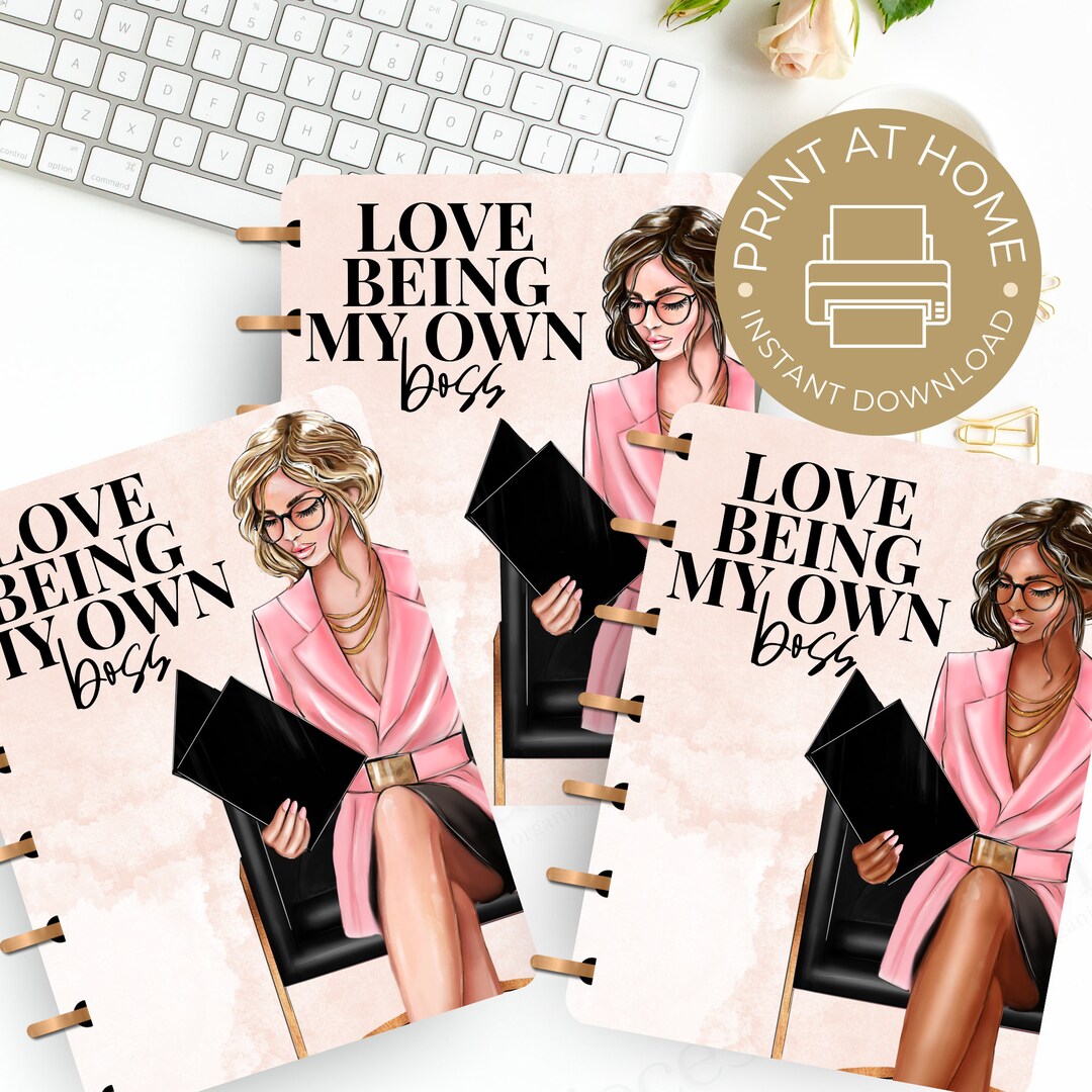 Fashion Girl Planner Cover Printable, Planner Cover for Happy Planner ...