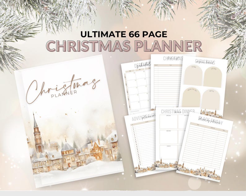 Printable Christmas Planner: Ultimate Holiday Organizer (66 Page PDF ...