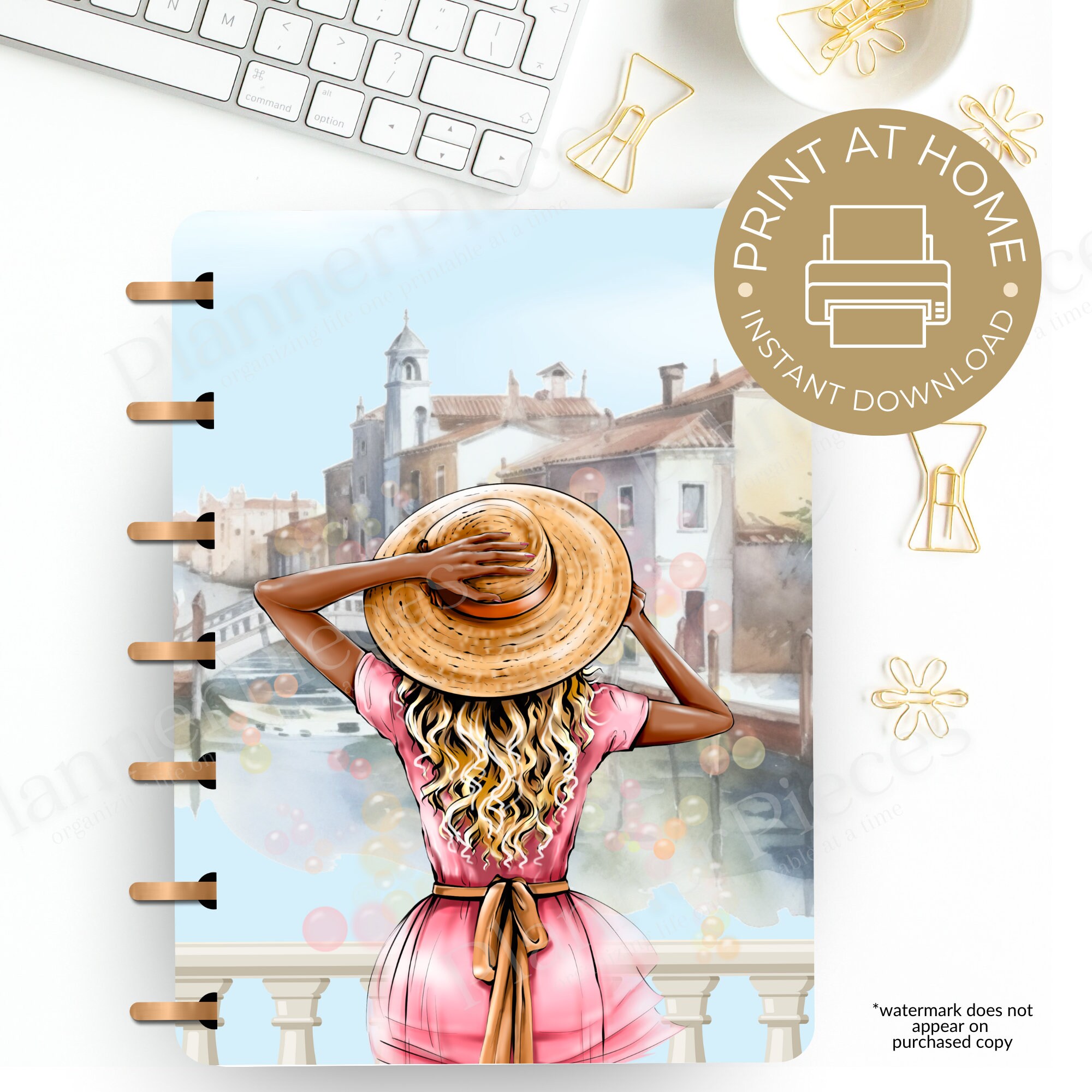 Fashion Girl Planner Cover Printable, Planner Cover for Happy Planner ...