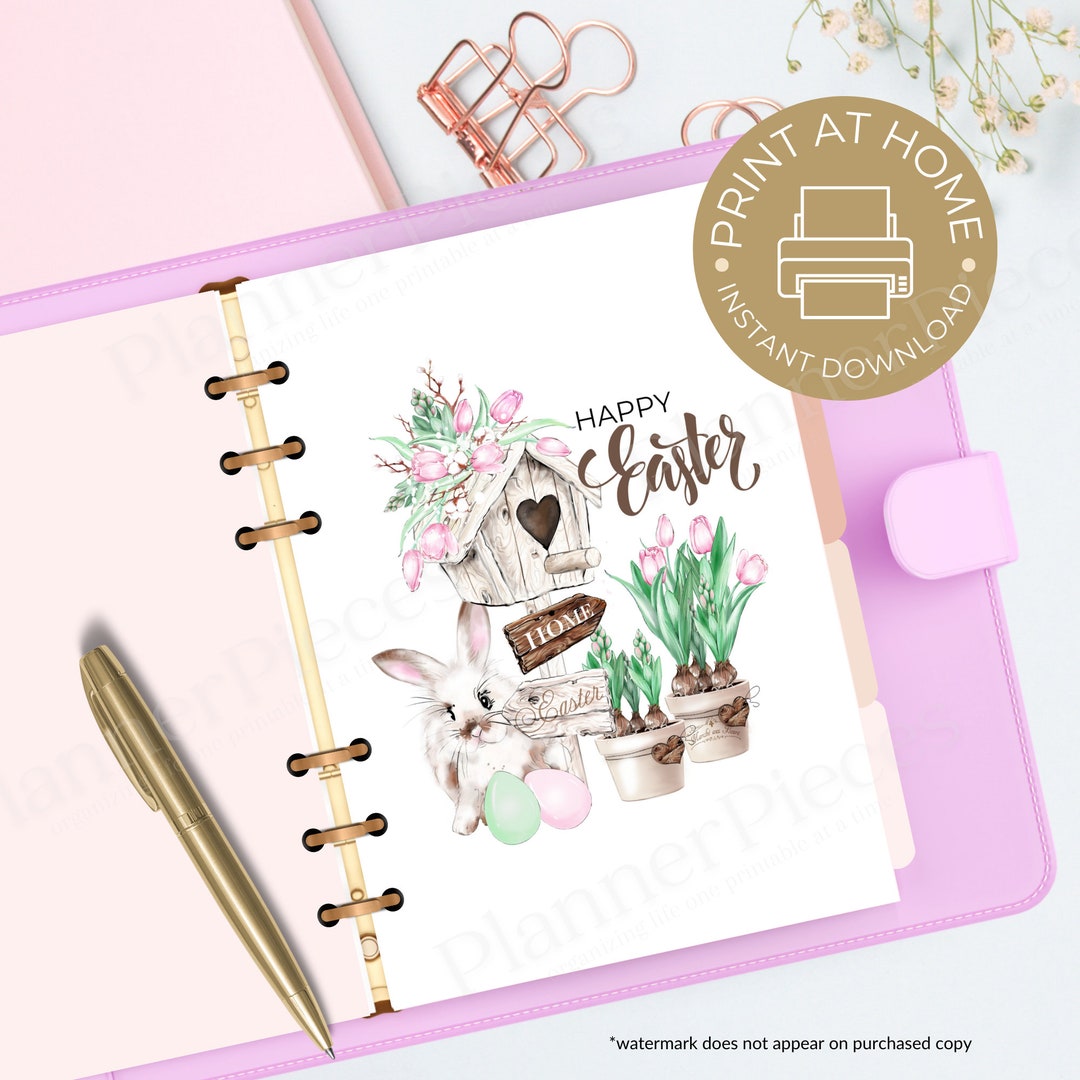Easter Planner Dashboard Printable, Planner Printable, Happy Planner ...