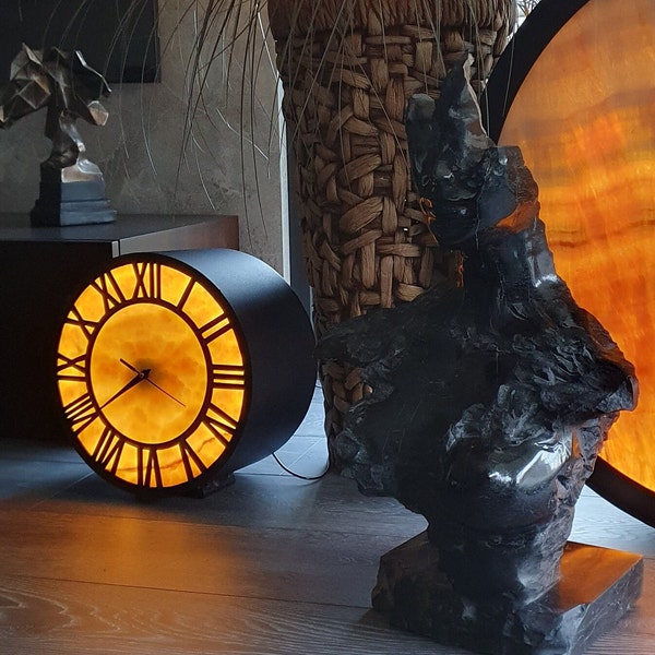 Marble Clock - Etsy