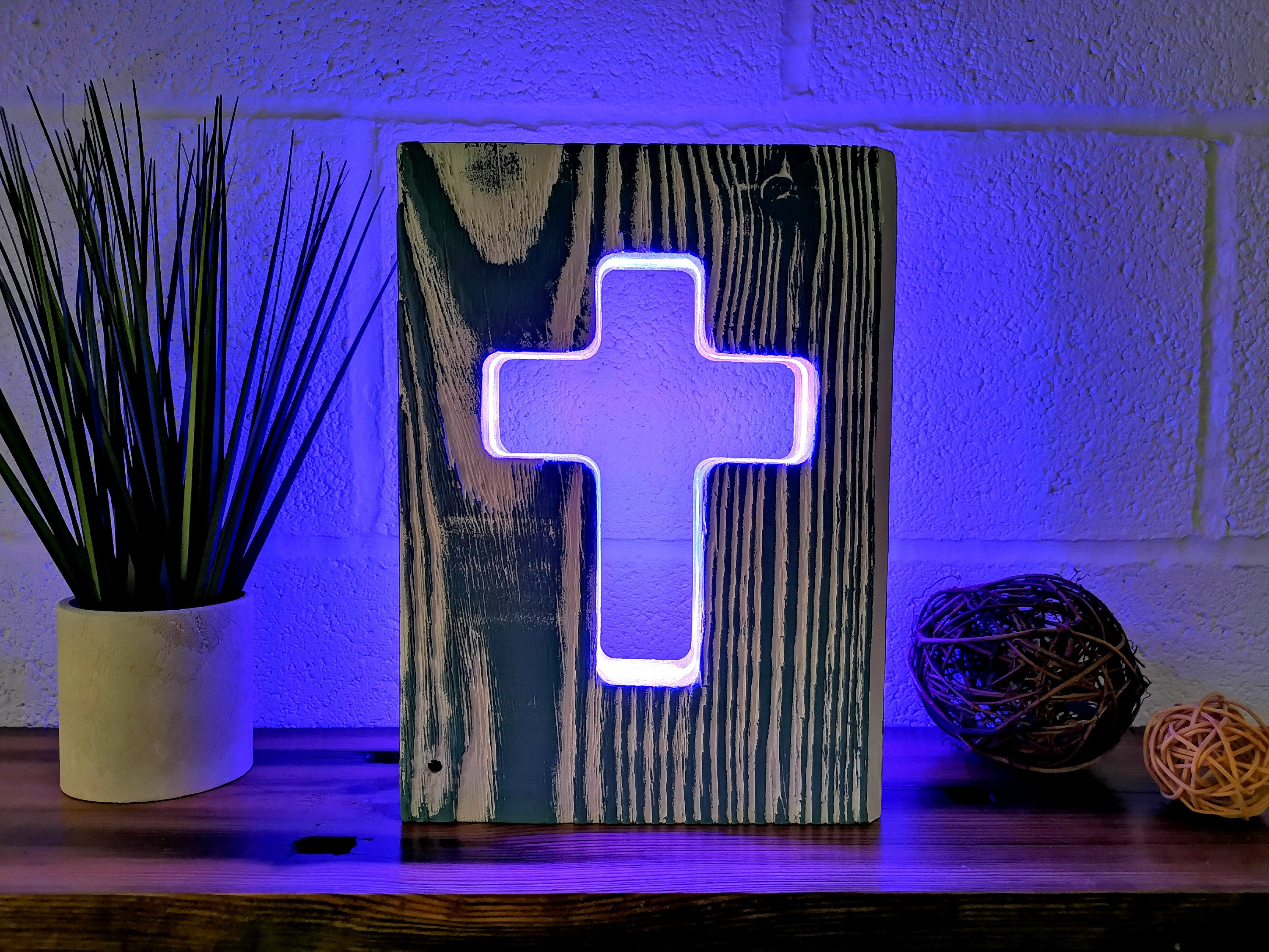 Cross Table Lamp Christian Gift Home Church - Etsy UK