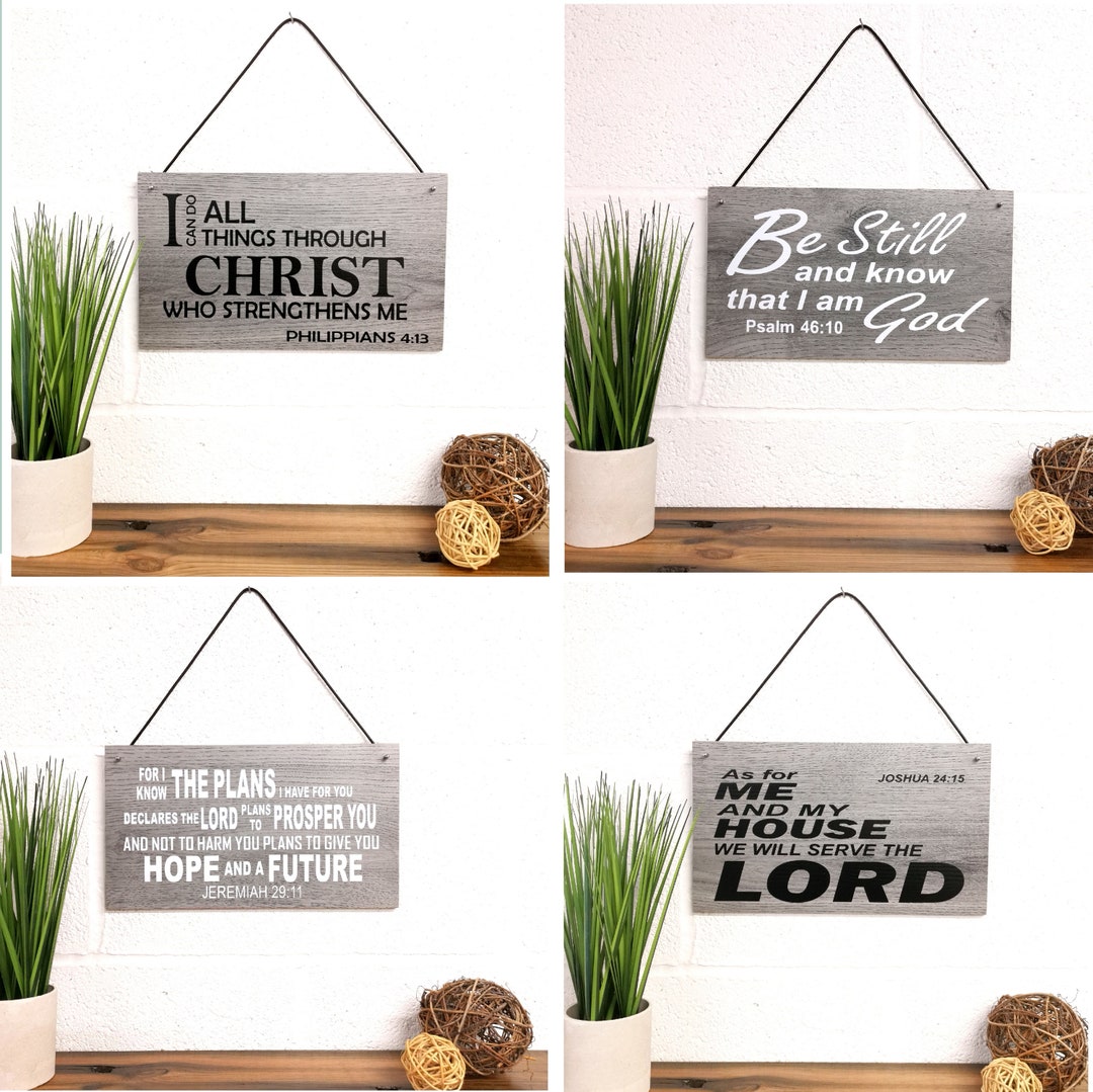 Budget-friendly Bible Verse Plaques, Christian Scripture Gift, Home ...