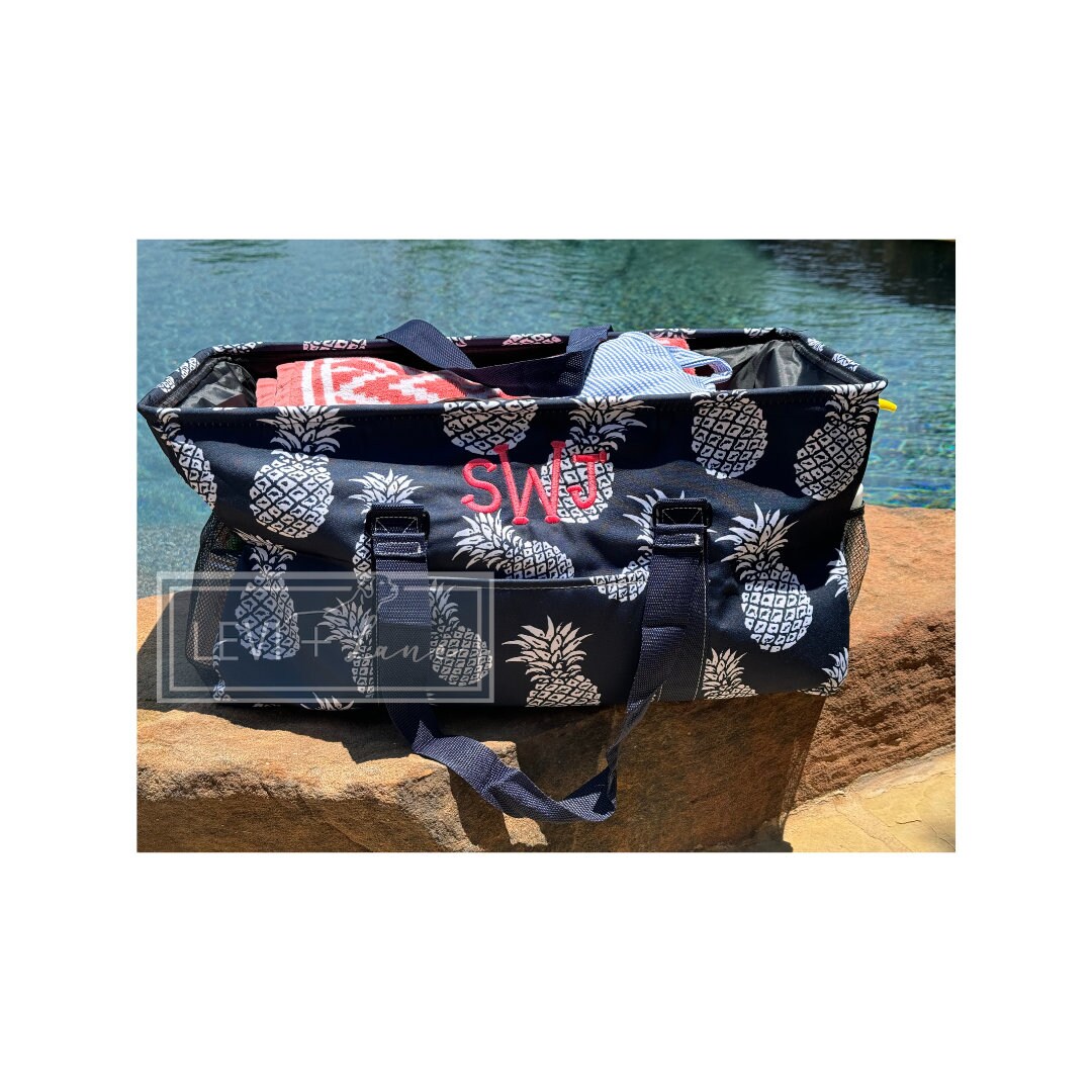 Large Utility Tote Monogrammed, Personalized Tote Bag, Market Tote ...