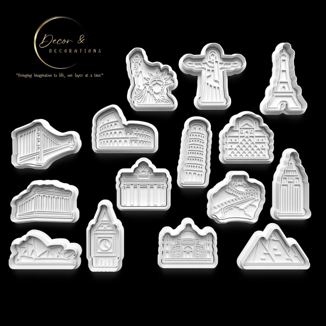 Famous Landmarks From Around the World Cookie Cutter and Embosser ...