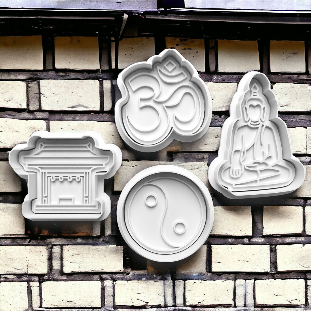 Buddhist Temple Yingyang Buddha Cookie or Clay Cutter and Embosser ...