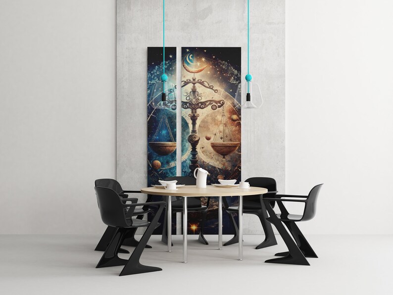 Libra Downloadable Wall Art Printable Astrology Decor Digital - Etsy
