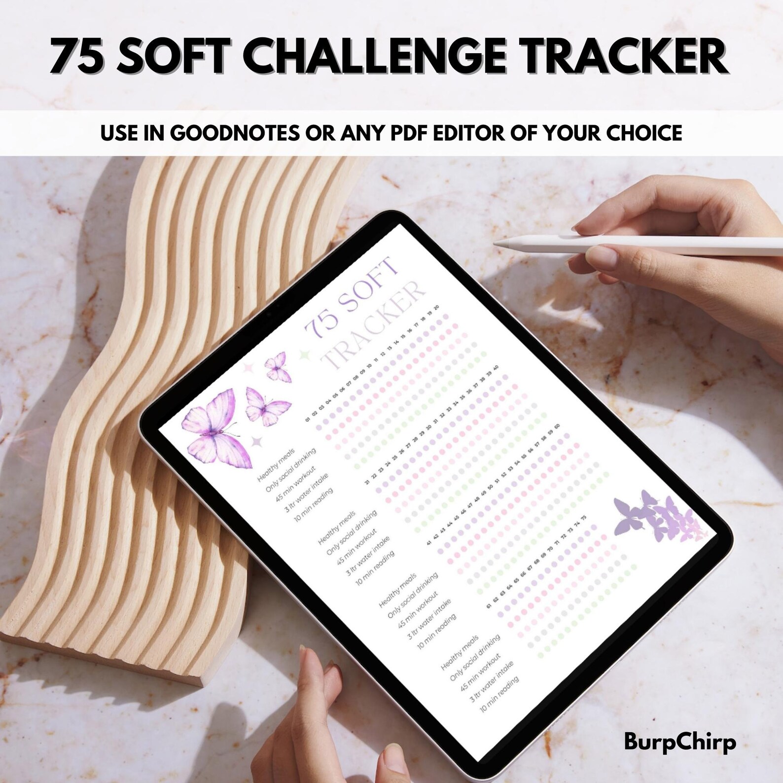 75 Soft Challenge Tracker Printable 75 Soft Daily Tracker Goodnotes ...