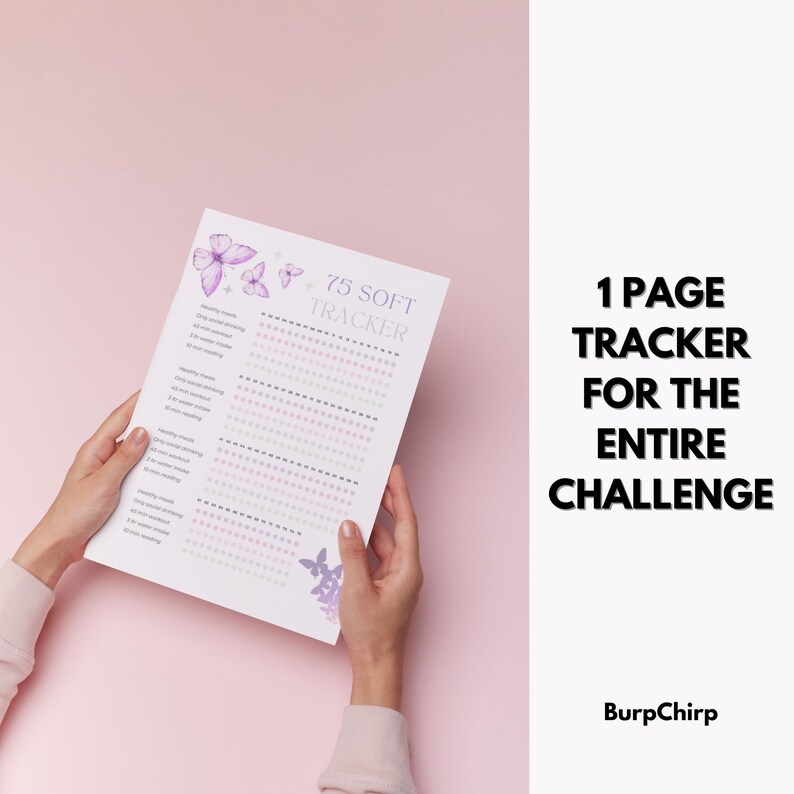 75 Soft Challenge Tracker Printable 75 Soft Daily Tracker Goodnotes ...