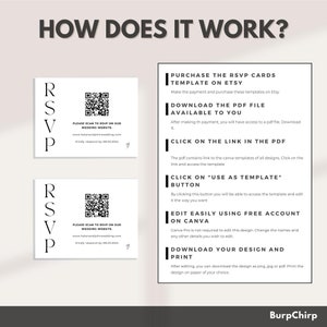 QR Code RSVP Card Insert: Minimalist Wedding RSVP (digital Download) - Etsy