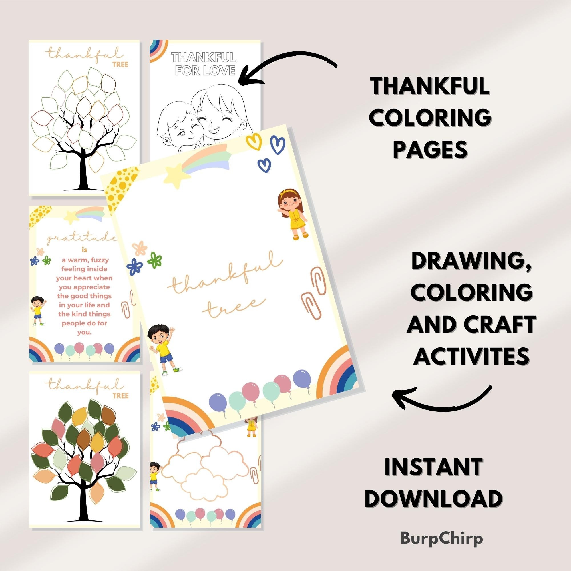 Thankful Tree for Kids Gratitude Tree Printable 30 Pages - Etsy