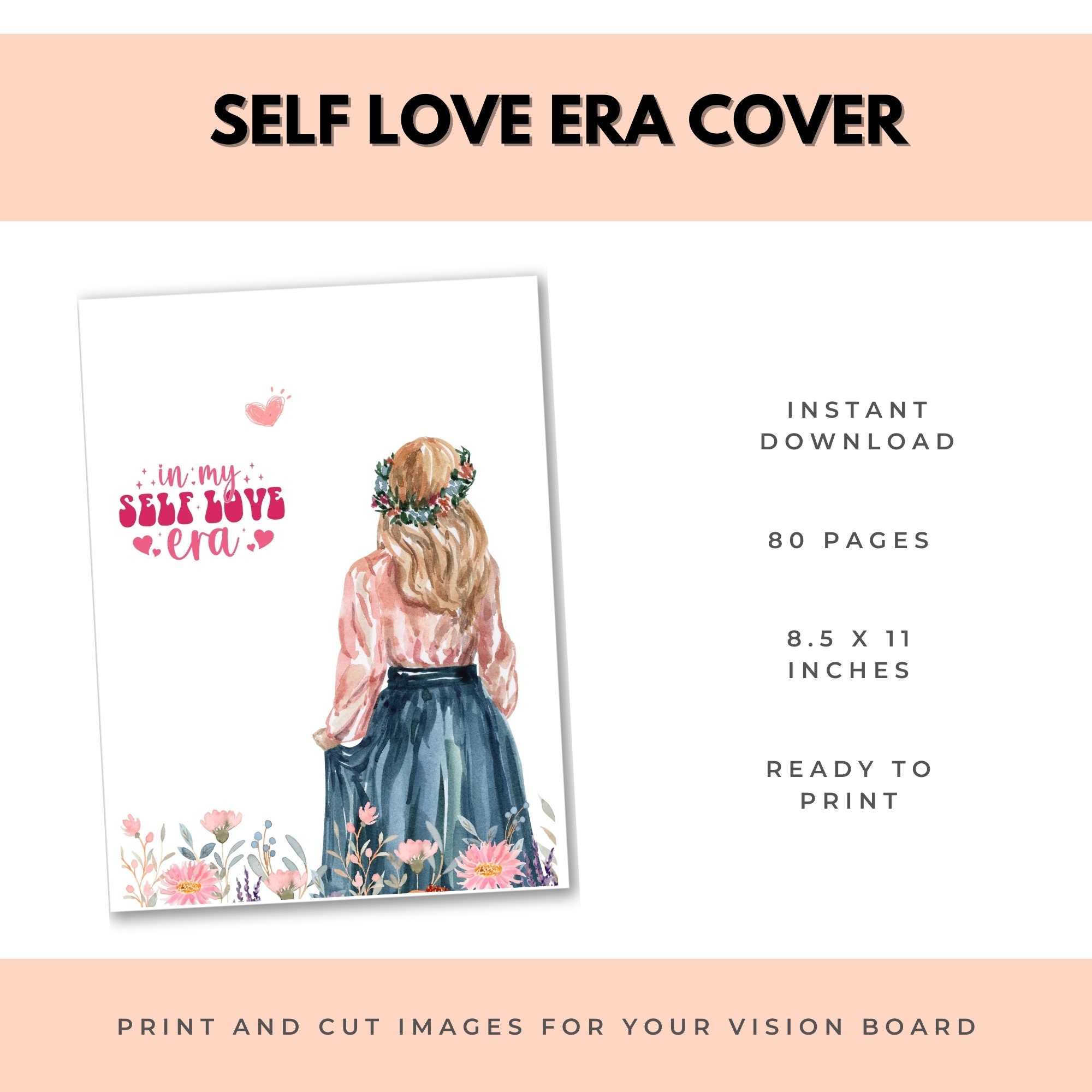 Vision Board Printables for Self Love, Manifestation Prints Vision ...