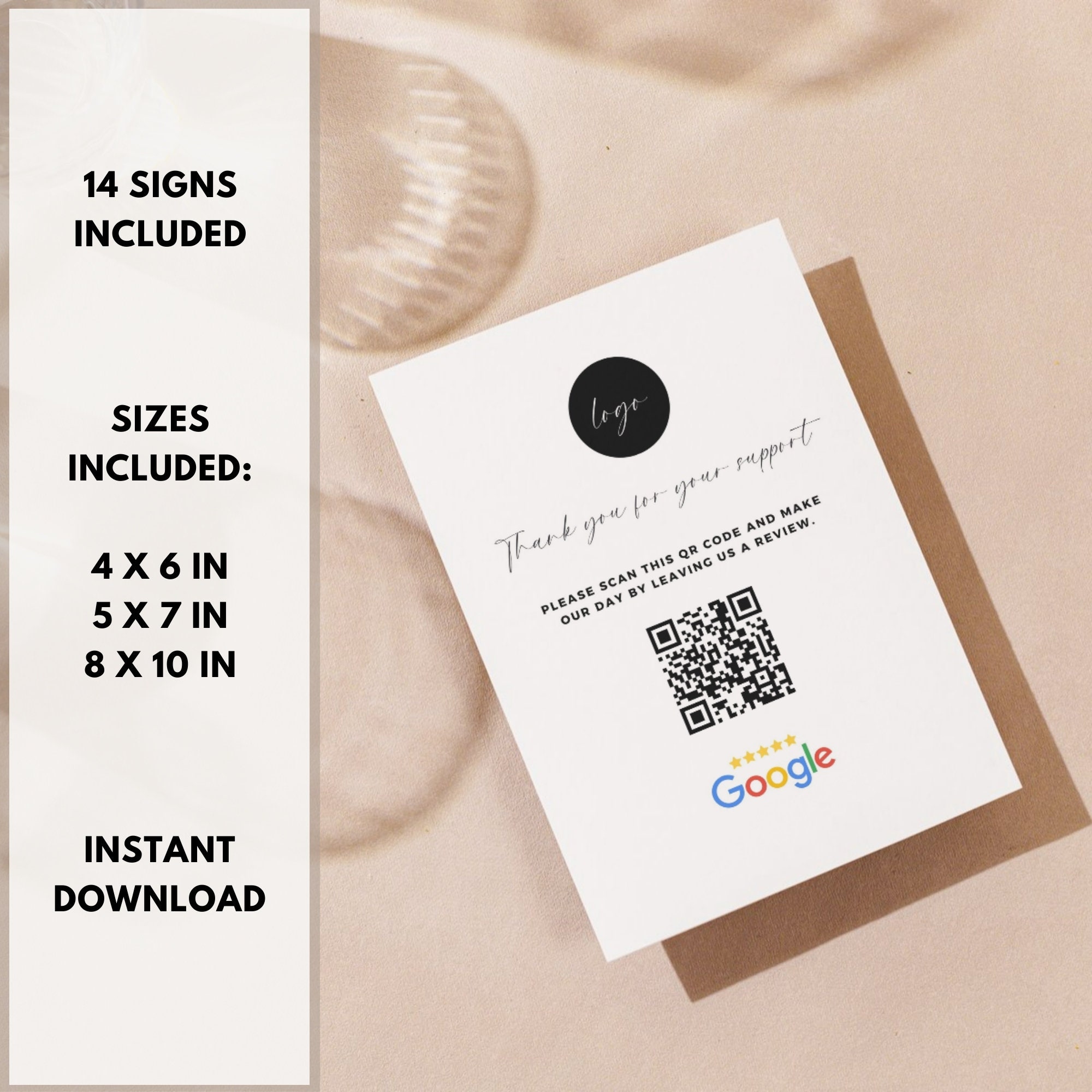 QR Code Sign Business | Price List Template, Scan to Pay Sign, Website ...