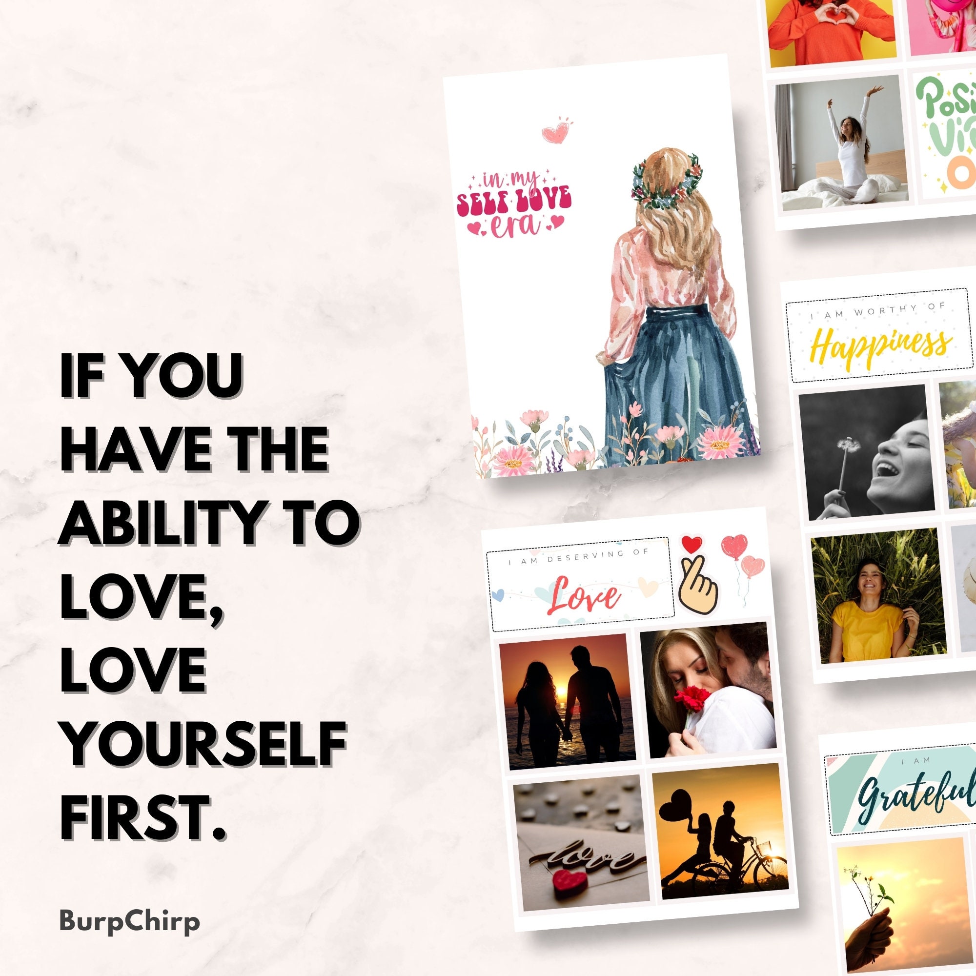 Vision Board Printables for Self Love, Manifestation Prints Vision ...