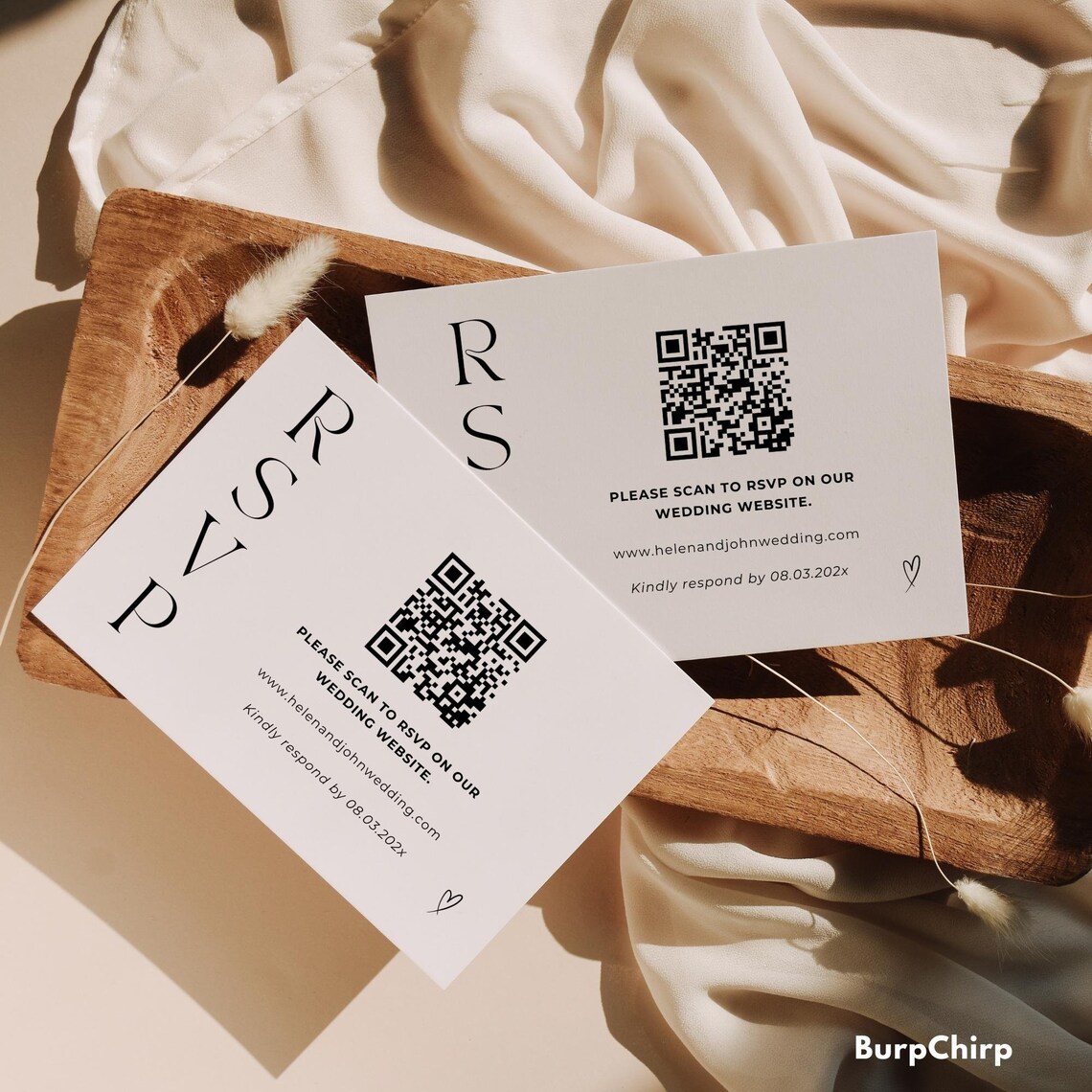 RSVP With QR Code Card Insert Digital RSVP Card Minimal and - Etsy