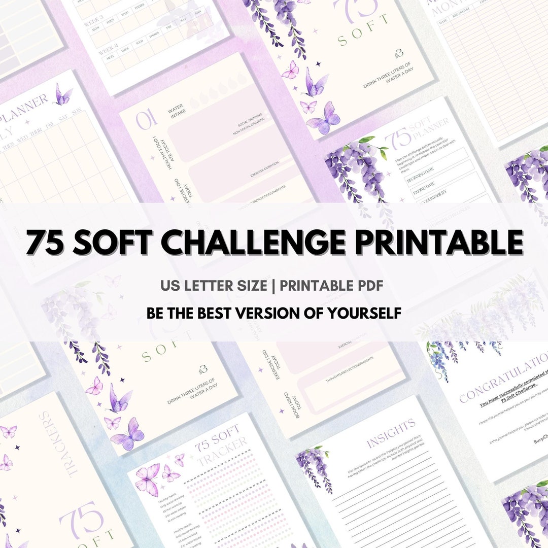 75 Soft Challenge Printable | 75 Soft Daily Tracker and Planner ...