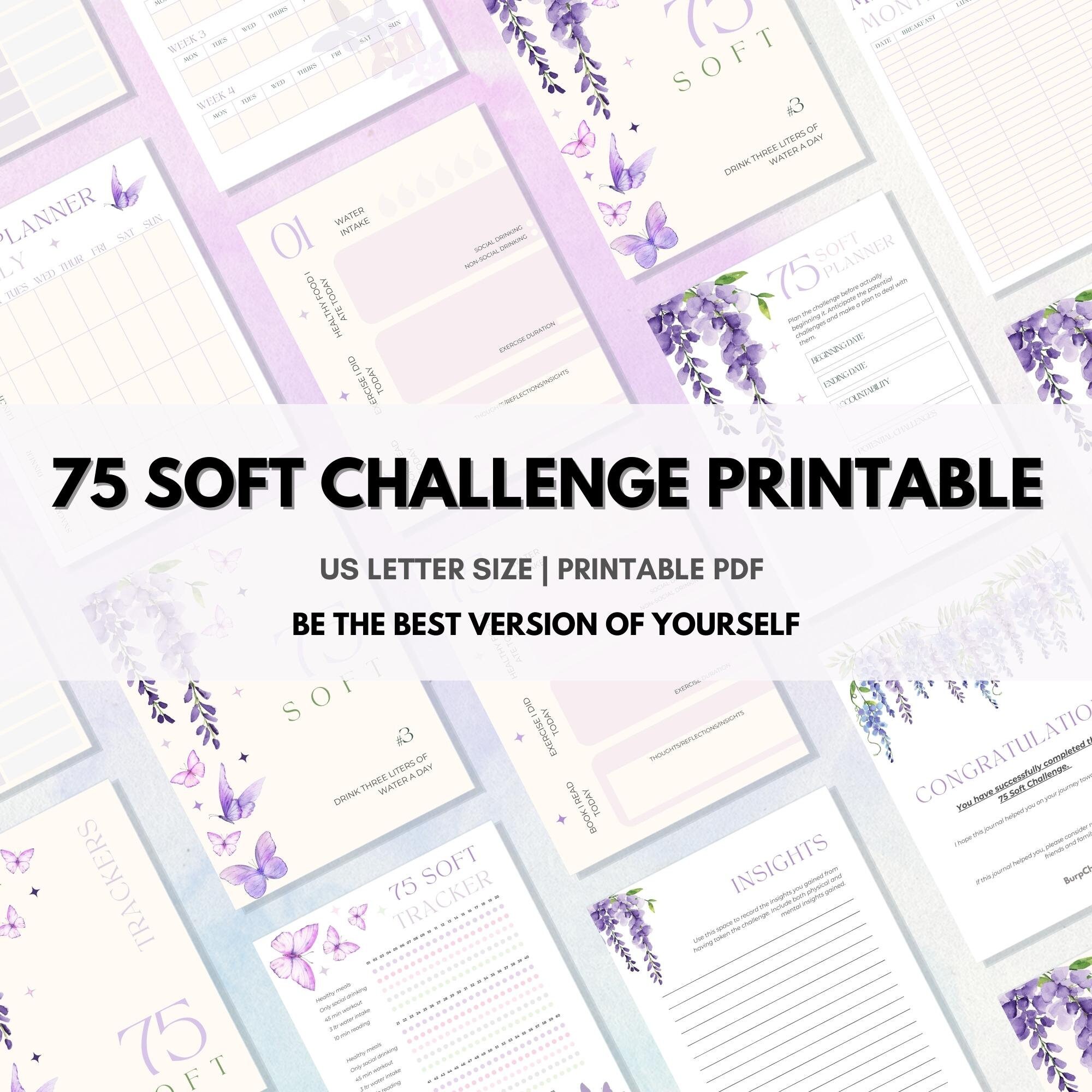 75 Soft Challenge Printable | 75 Soft Daily Tracker and Planner ...