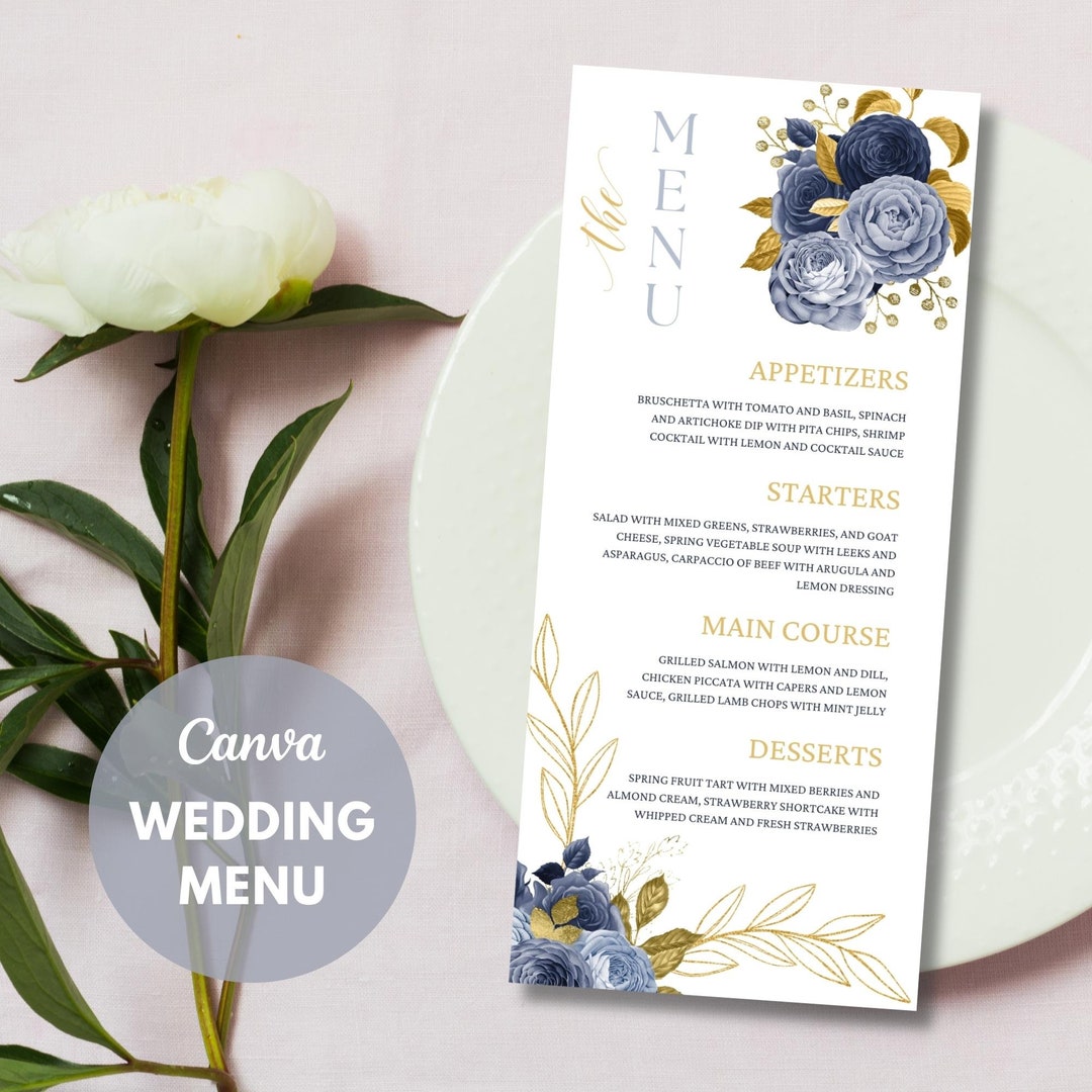 Plantilla de menú minimalista Plantilla de menú moderna - Etsy España