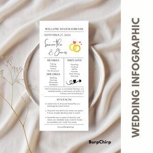 Elegant Program for Welcome Bag and Guest Tables, Wedding Ceremony ...