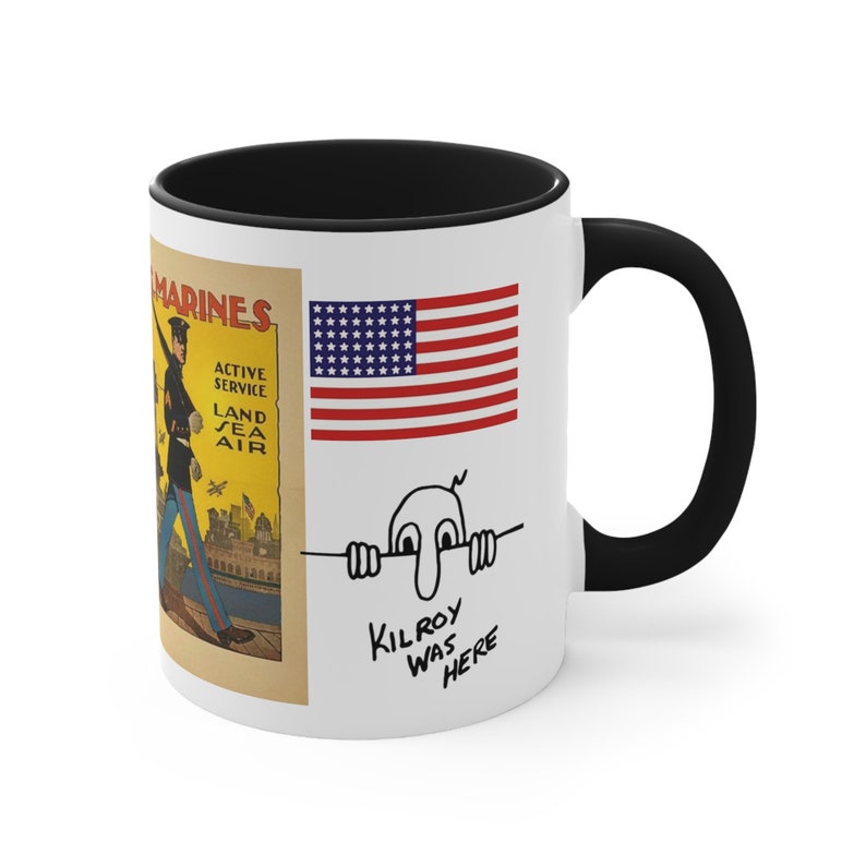 US Marine Corp Coffee Mug 11oz, WW2 Coffee Mug, DTA, Dude That's ...
