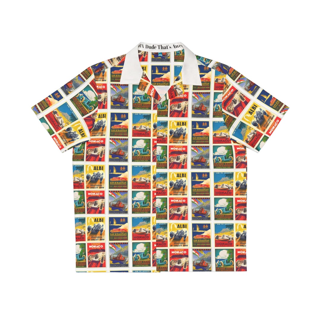 1950's Indy Euro Racing Men's Hawaiian Shirt, DTA, Dude That's Awesome ...