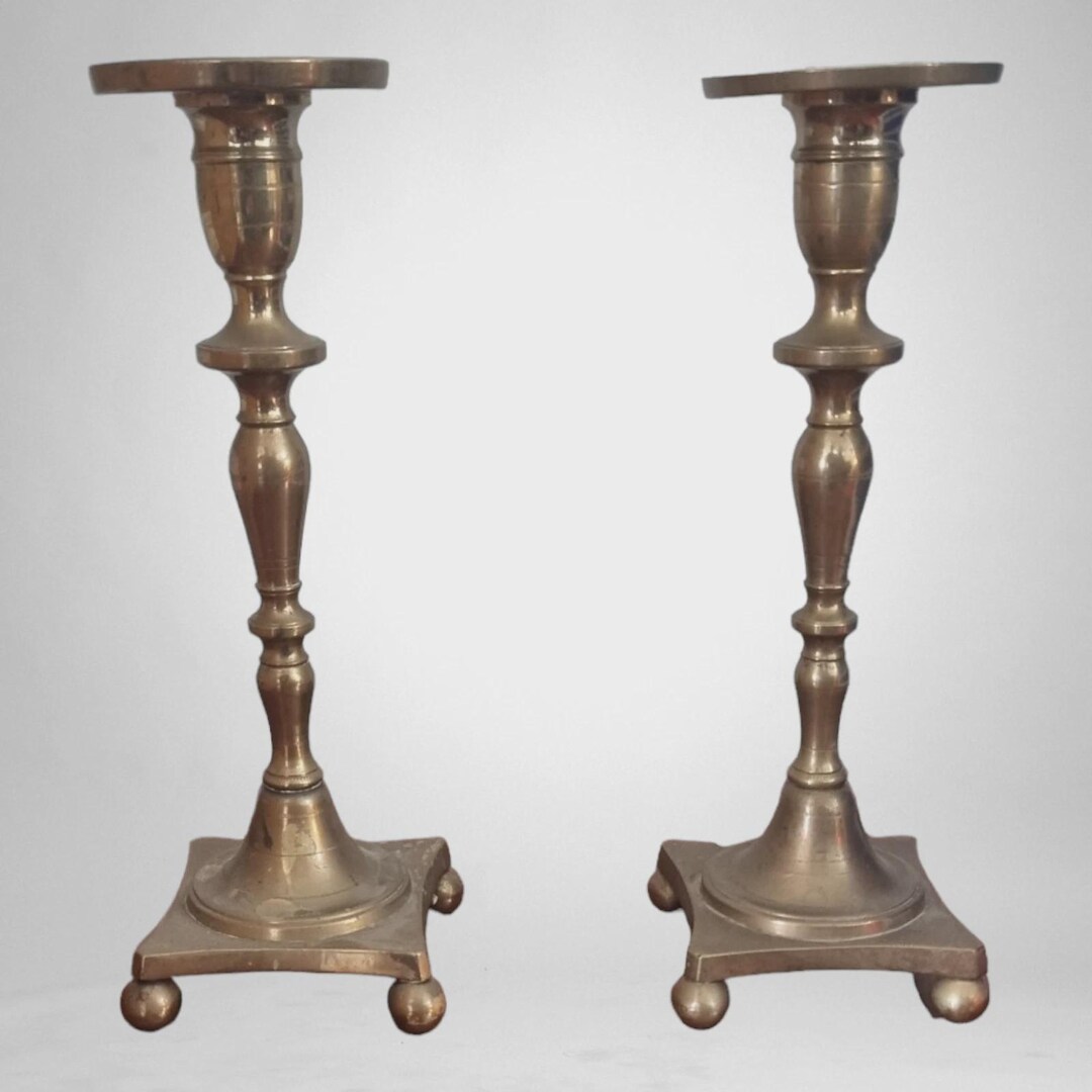 Antique Portuguese Pair Brass Capstan Candle Holder Candlestick - Etsy