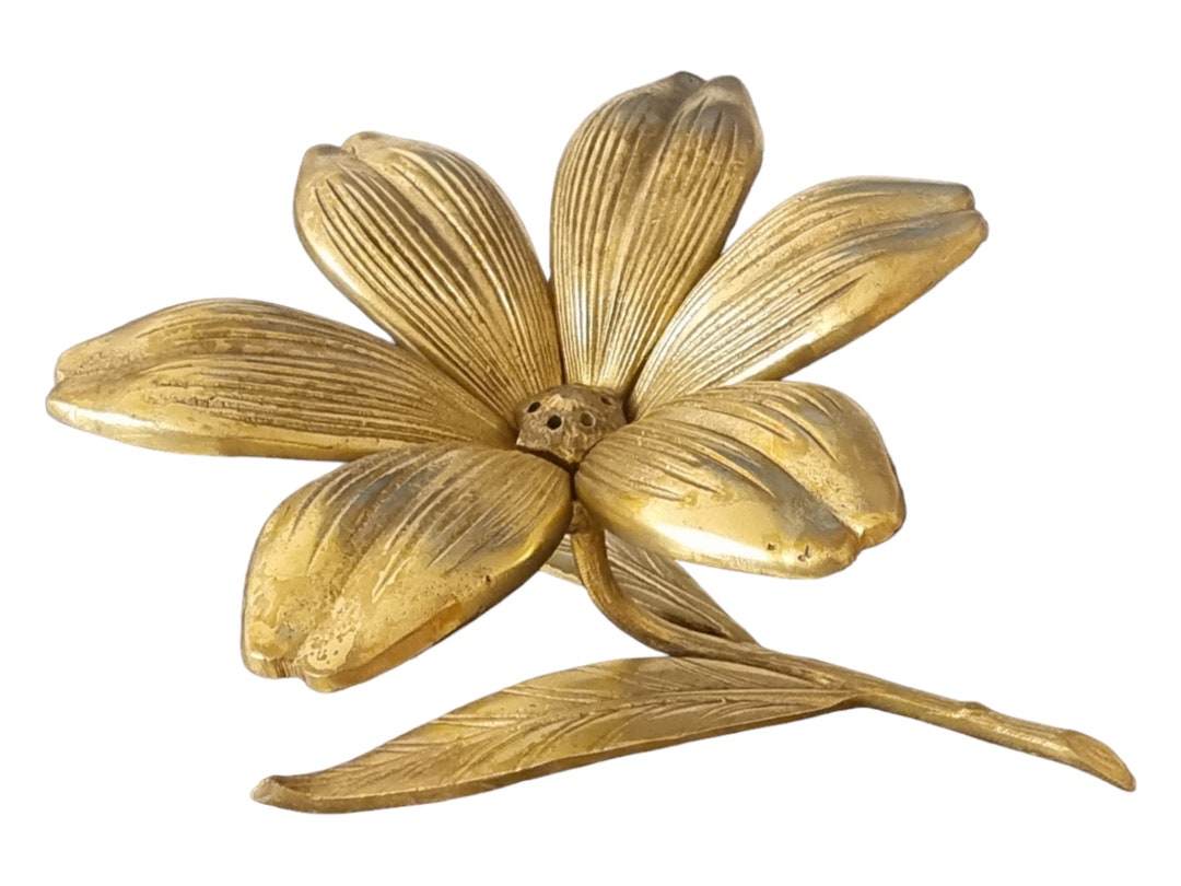 Antique Lotus Flower Ashtray Opened Petals Ashtray Collectible Carved ...