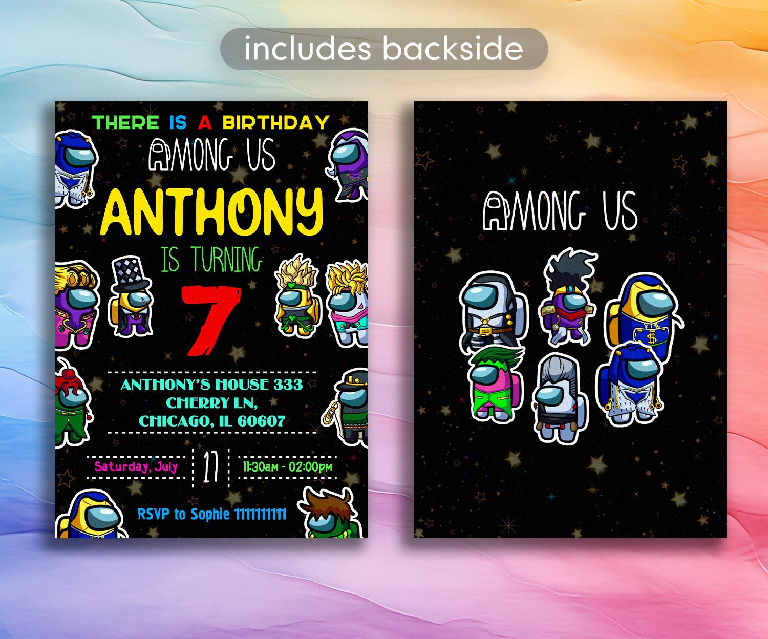 Among Us Birthday Party Invitation Template, Among Us Birthday Invitate ...