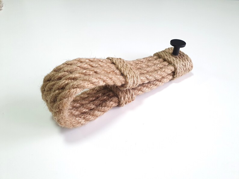 Towel Holder Jute Rope Bathroom Design. Eco-friendly Style. Rope Towel ...