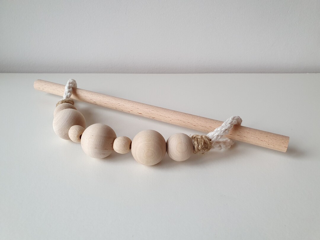Curtain Tieback Shabby Chic Ties. Rustic Tie Curtain. Natural Beads ...