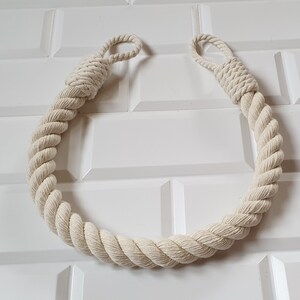 Curtain Tieback White Chunky Cotton Rope. Nautical Decor. Thick Tie ...