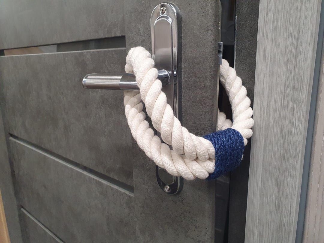 Handmade Cotton Rope Door Stopper: Nautical Navy Accent - Etsy
