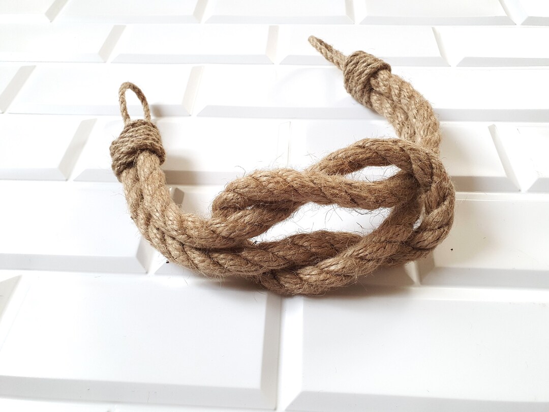 Curtain Tieback. Jute Rope Square Knot. Decoration of the Curtain ...