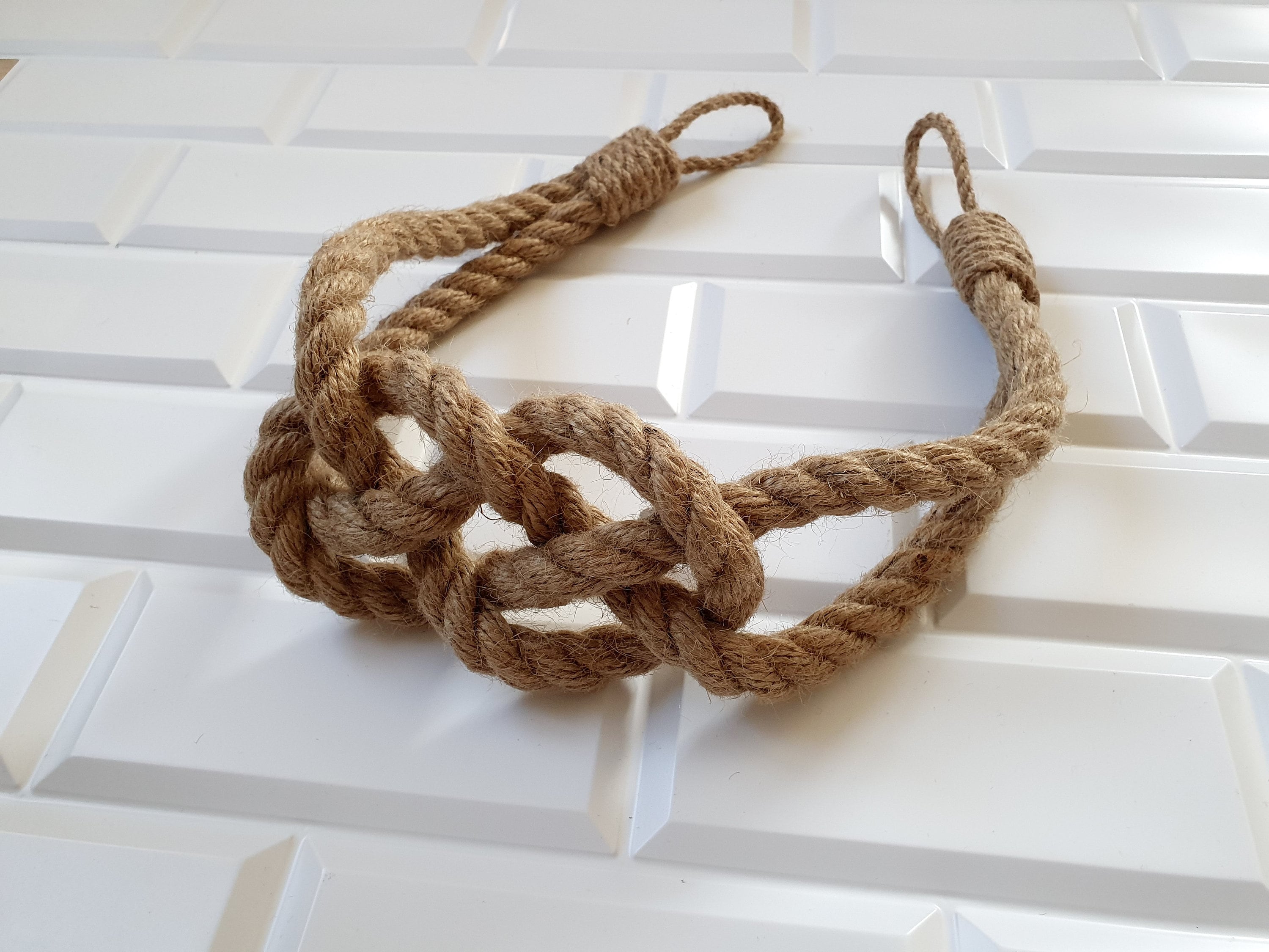 Curtain Tieback Accessories for Curtains. Nautical Decor. Carrick Bend ...