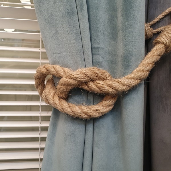 Rope Curtain Tie Backs - Etsy