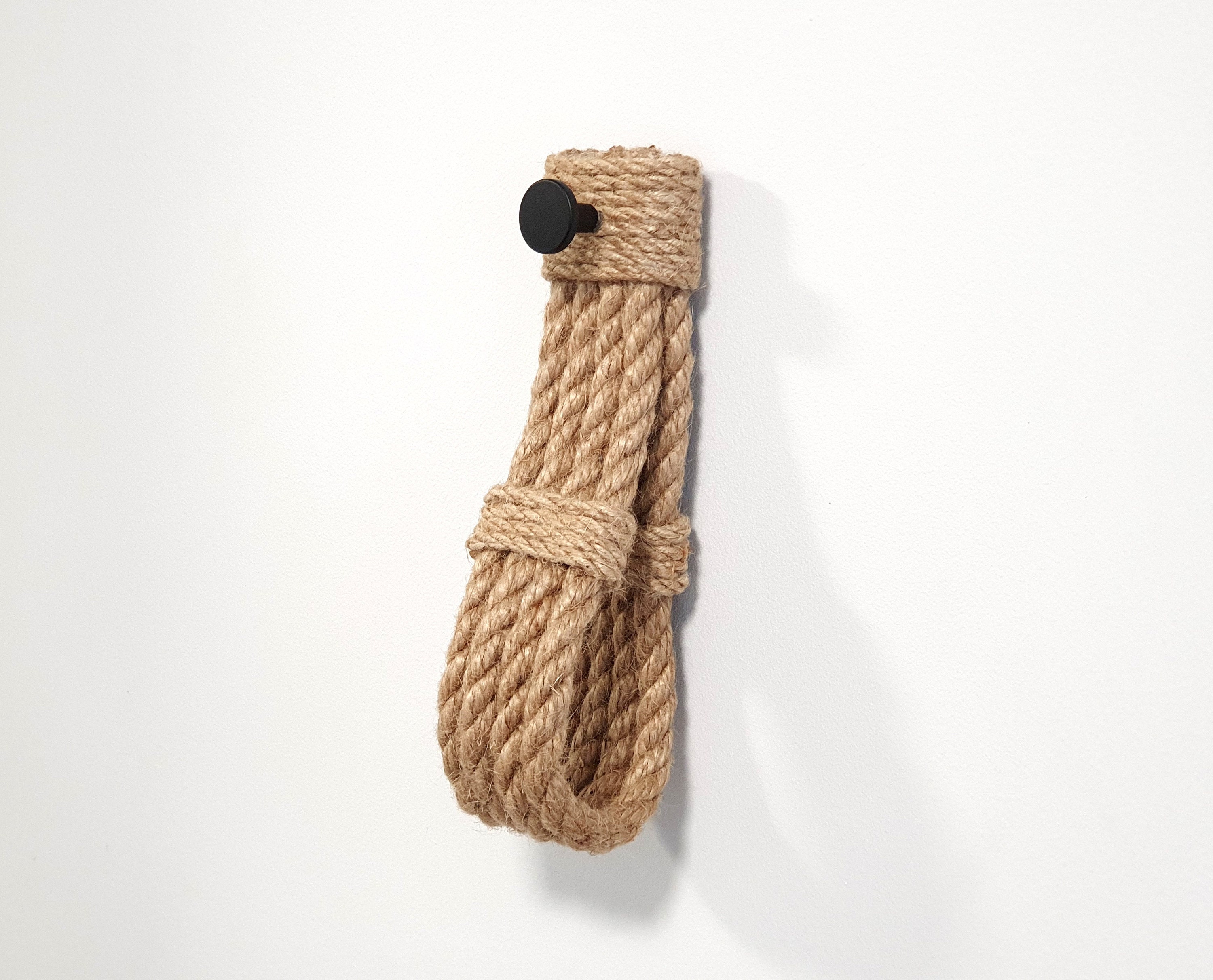 Towel Holder Jute Rope Bathroom Design. Eco-friendly Style. Rope Towel ...