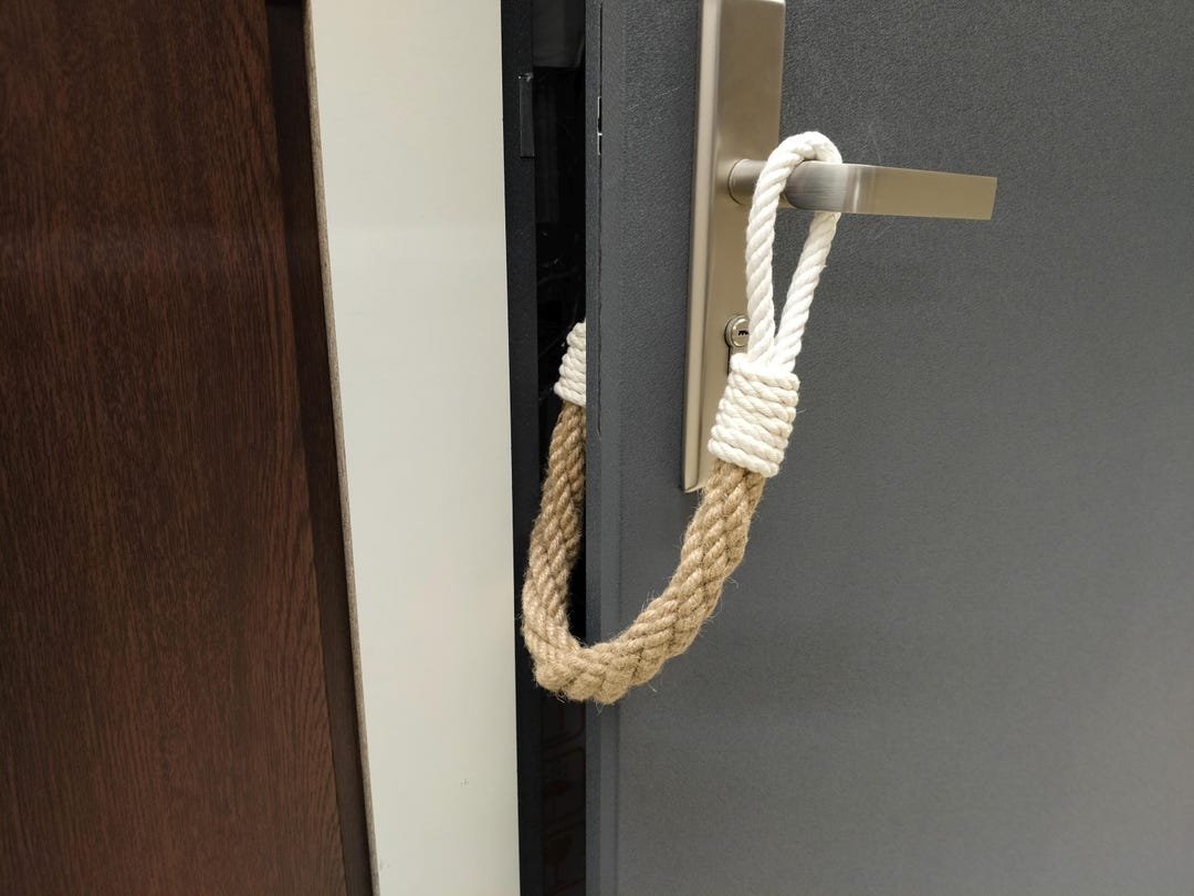 Door Stop - Protecting Doors. Safety for Children. Twisted Jute Rope ...