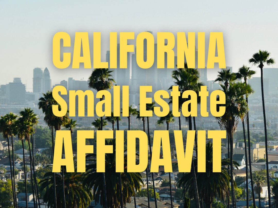 State of California Small Estate Affidavit - Etsy