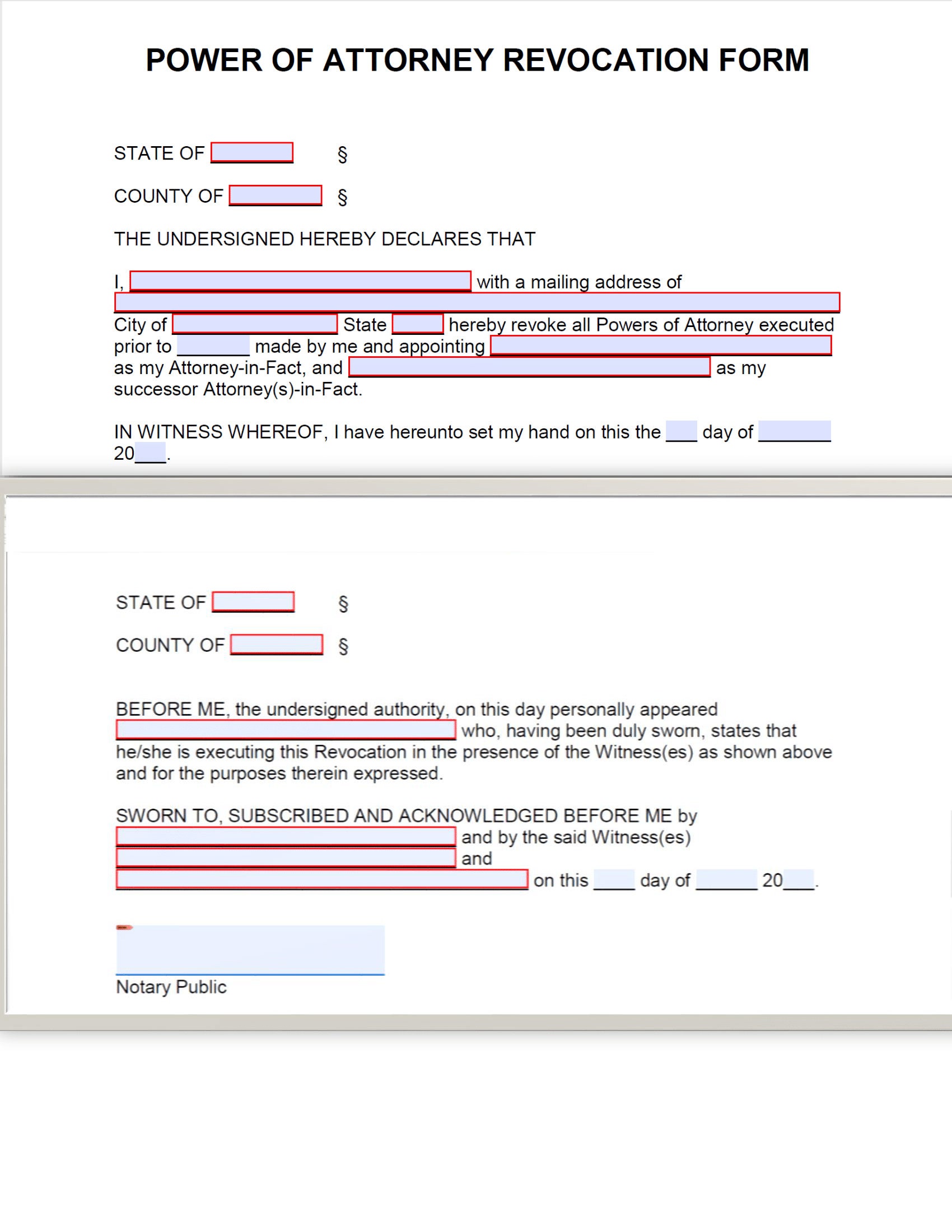 Power of Attorney Revocation Form - POA Digital Download - Etsy