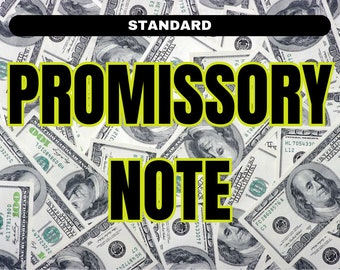 Promissory Note, Legal Loan Template, Promissory Note Form, Debt ...