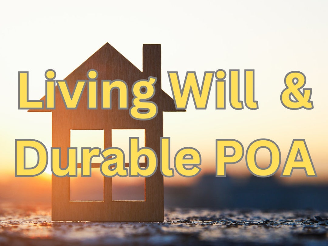 Living Will and Durable Power of Attorney 16 Pages - Etsy