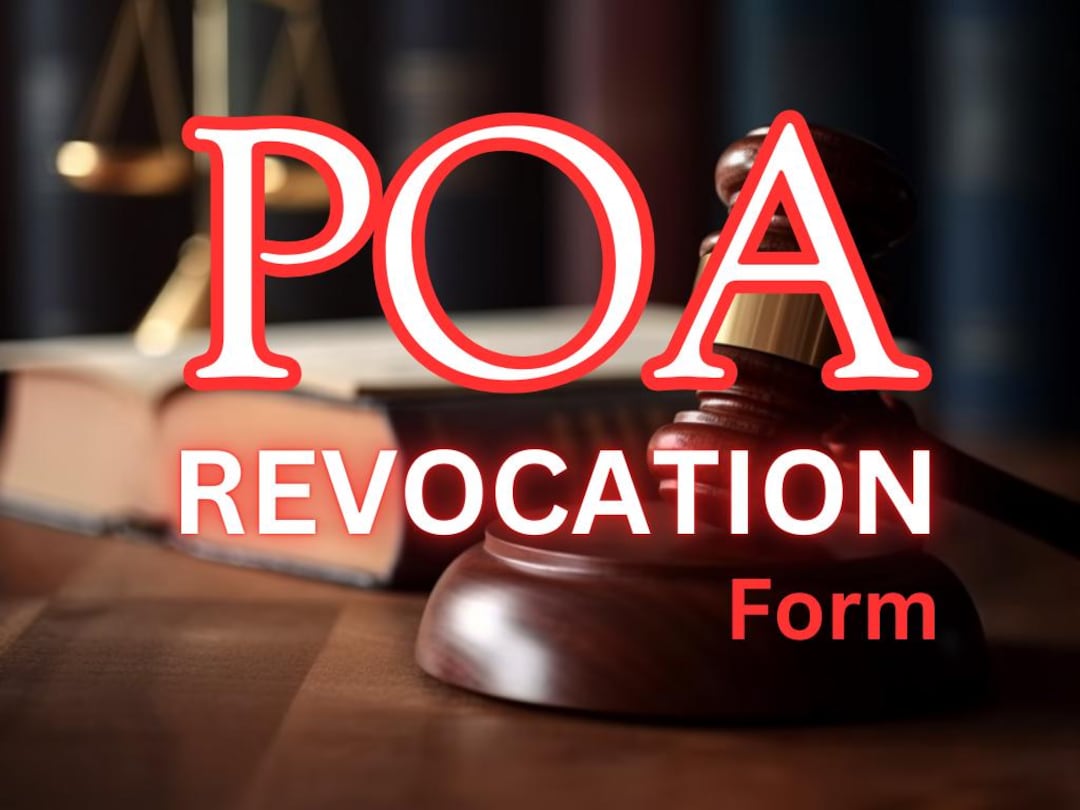 Power of Attorney Revocation Form - POA Digital Download - Etsy