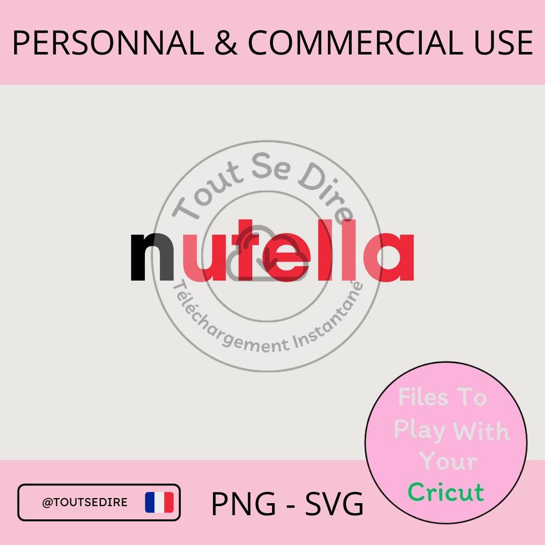 Instant Download Nutella SVG Spread Svg Chocolate Hazelnut Svg Cricut ...