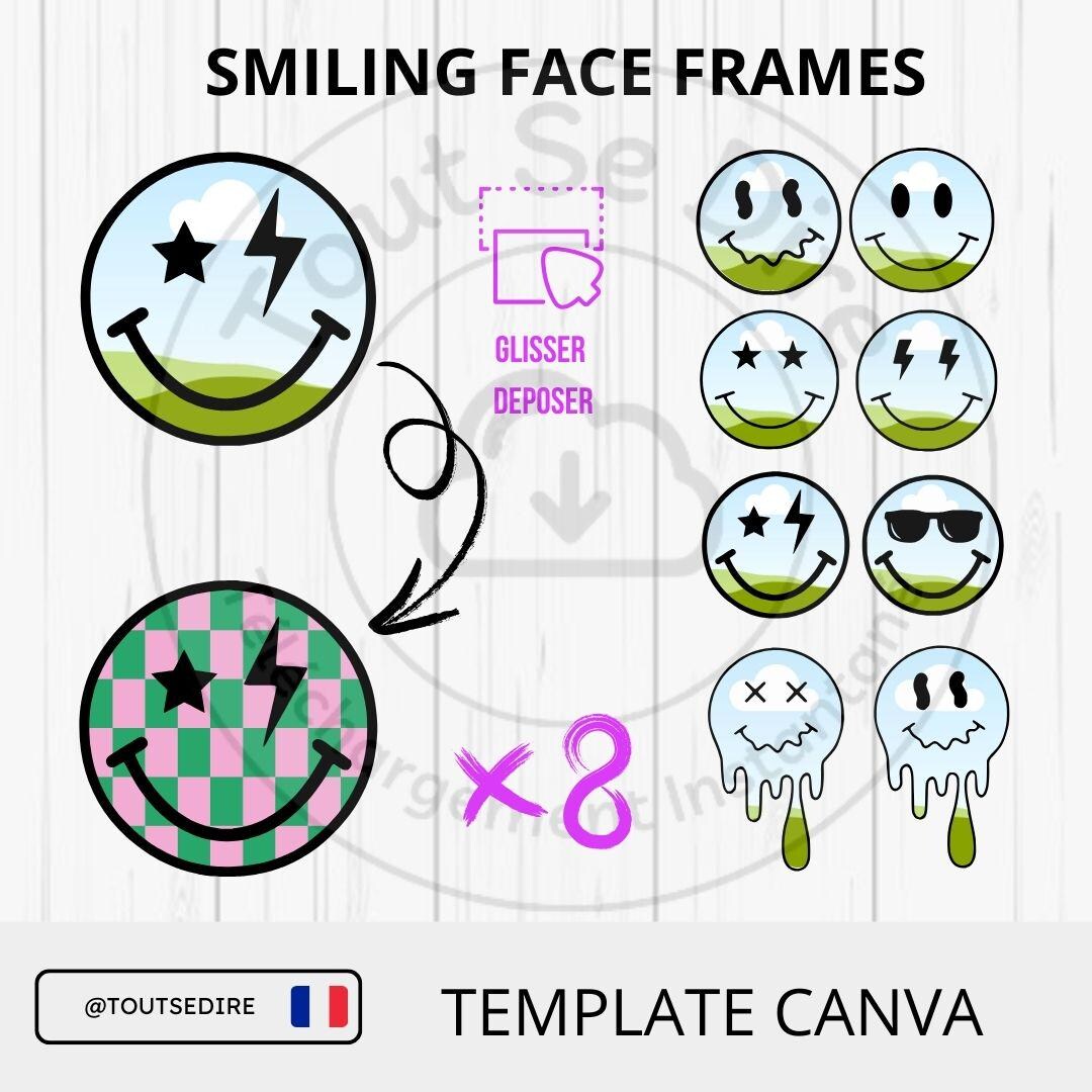 Download Template 8 Frames Smiley Face Editable Customize Smiley Smiley ...