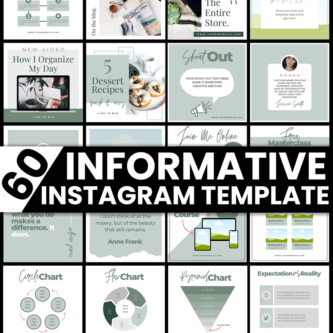 60 Informative Instagram Templates - Etsy