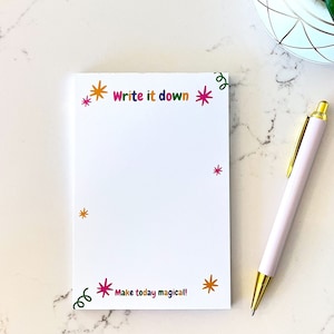 Make Today Magical Small Notepad, Cute To-do List With Positive Message, Notepad for Teachers ...