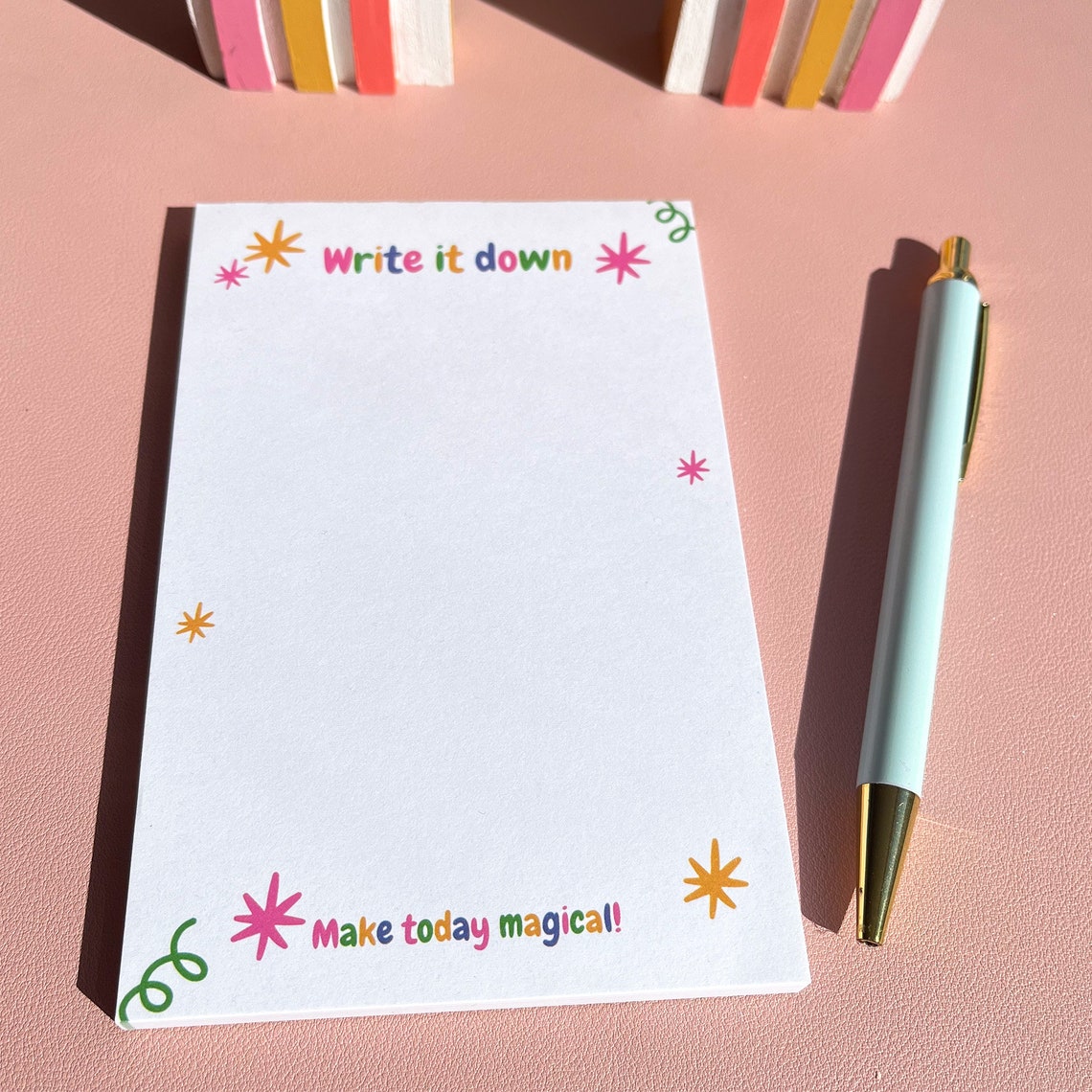 Make Today Magical Small Notepad, Cute To-do List With Positive Message ...