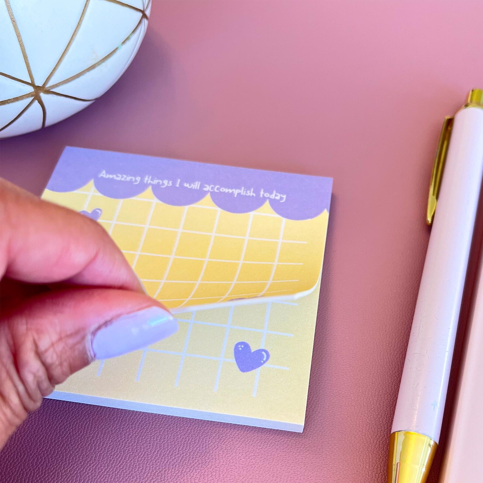 Sticky Notes Note Pad, Cute Kawaii Stationery Gift for Her, Mental ...