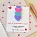 Love Stacked Hearts Magnetic Bookmark, Cute Rainbow Hearts Bookish ...